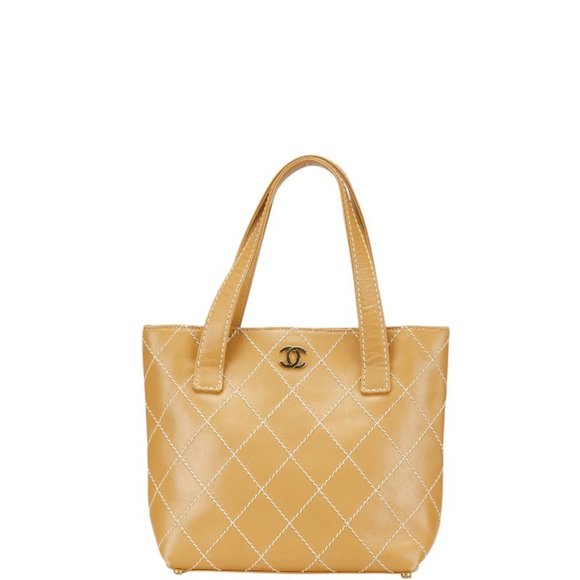 CHANEL | Bags | Chanel Beige Leather Coco Mark Tote Bag | Poshmark